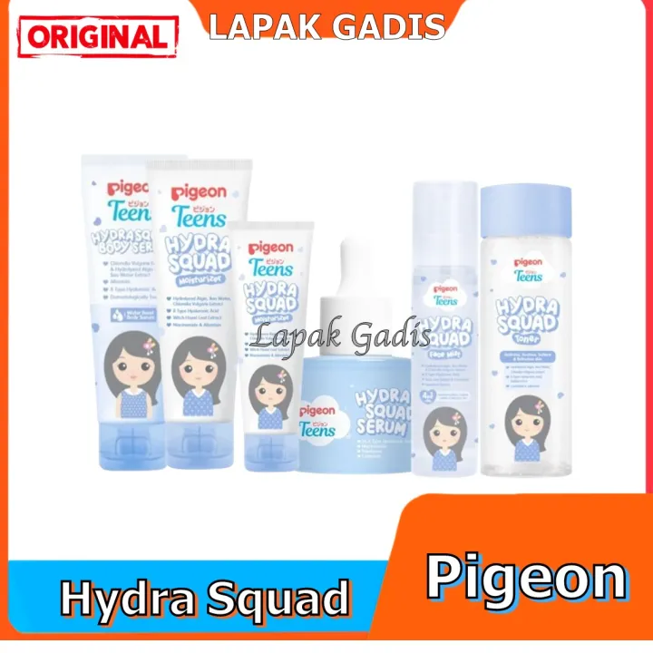 Lapak Gadis Pigeon Teens Hydra Squad Series | Moisturizer | Toner ...