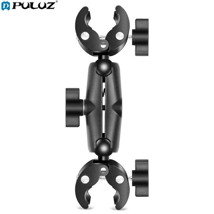 PULUZ Multi-function Super Clamp Aluminum Alloy Double Clamps Design ...