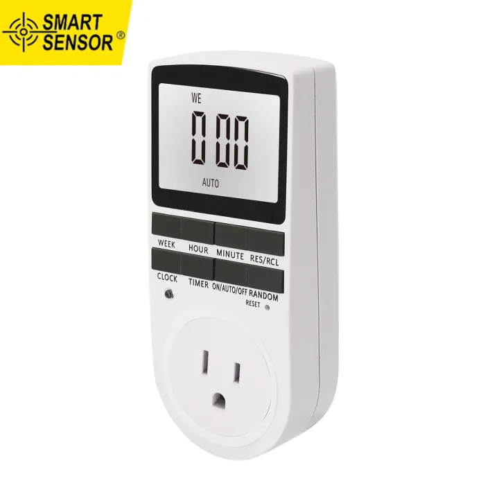 Smart Sensor Digital Timer Switch Socket Digital Electronic Timer Switch LCD Display Plug-in ...