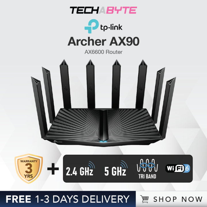 TP-Link Archer AX90 | AX6600 Tri-Band Gigabit Wi-Fi 6 Router | Lazada ...