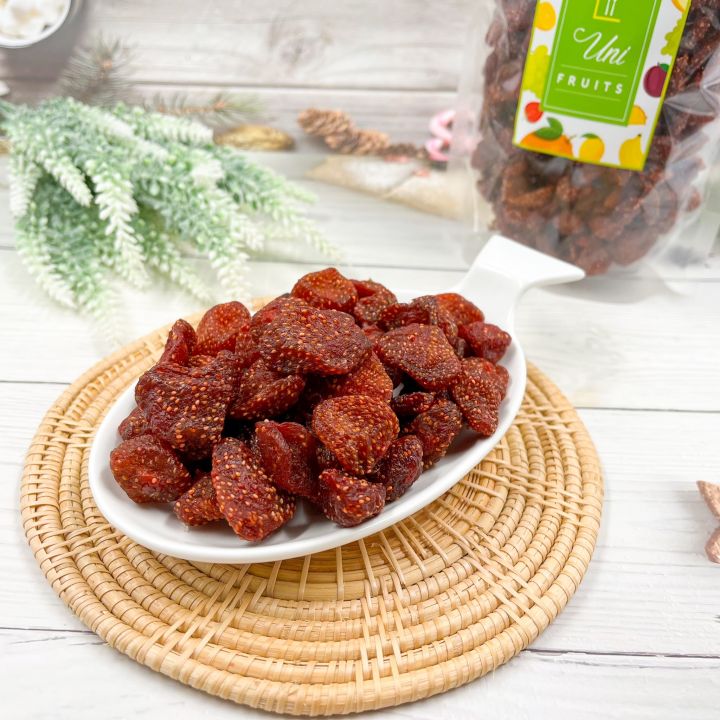 Dried Strawberry (Soft dry) สตรอเบอรี่อบแห้ง เกรด A สูตรน้ำตาลน้อย เกรด ...