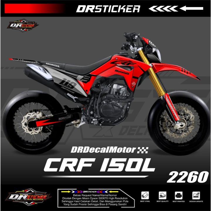 (Termurah) Desain Terbaru Simpel Decal CRF 150 L Sticker Fullbody-Dekal ...