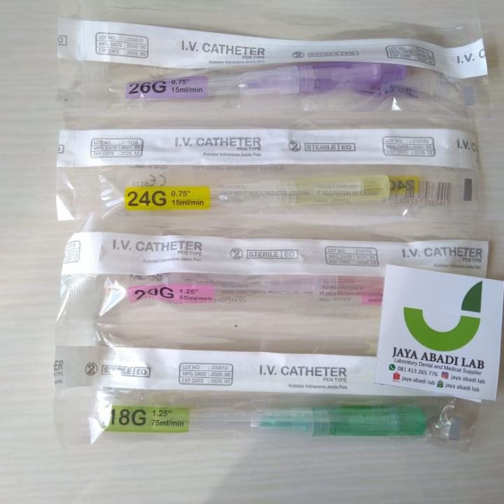 GEA catheter i.v pen type kateter intravena jenis pen 18G 20G 22G 24G 26G | Lazada Indonesia