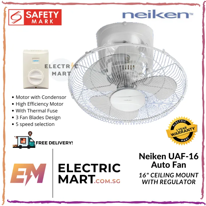 Neiken UAF-16 Orbit Ceiling Mount Auto Fan / 16 inch / 16" with ...