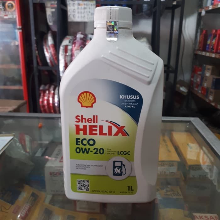 oli mesin shell helix eco 0w-20 1Liter . barcode tembus . | Lazada ...