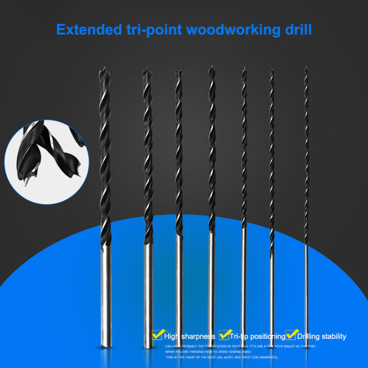 Titanium-plated tri-point woodworking drill reaming drill bit ...
