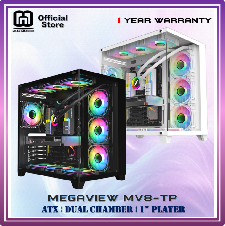 1ST PLAYER MEGAVIEW MV8-TP TG Premium Dual Chamber ATX 2 Side Tempered ...