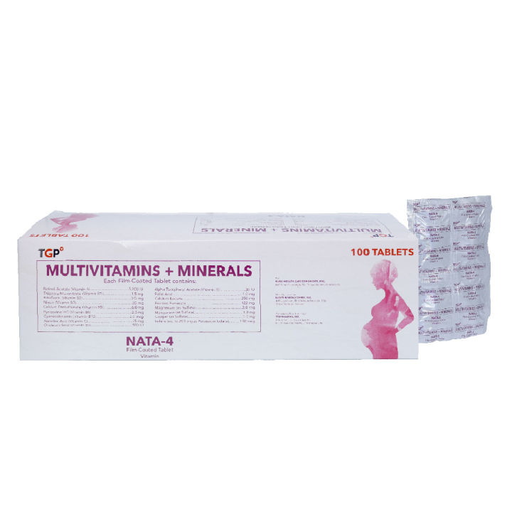 NATA-4 (TGP) Multi-Vitamins + Minerals tablet 10 pcs per pack | Lazada PH