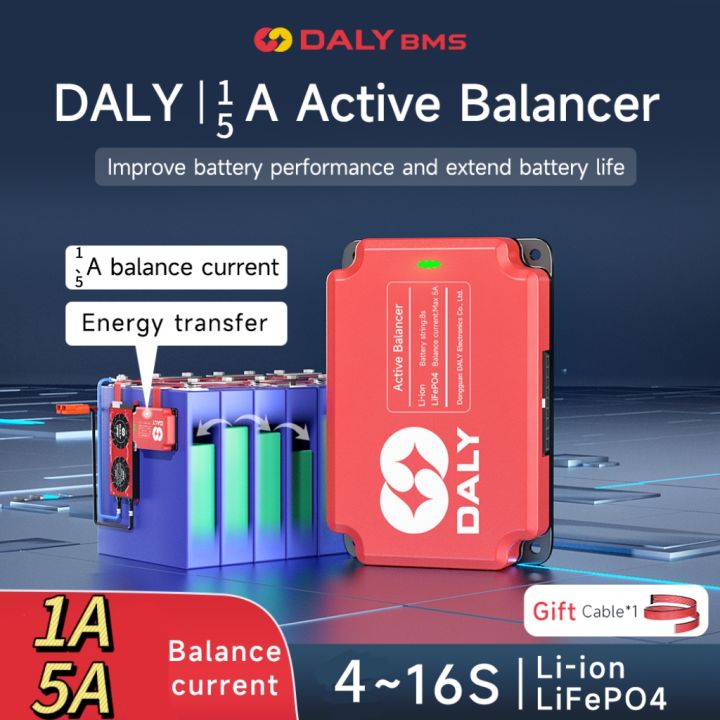 (Local shipping)DALY bms active balancer lifepo4/li-ion 4S 8S 16S 1A ...