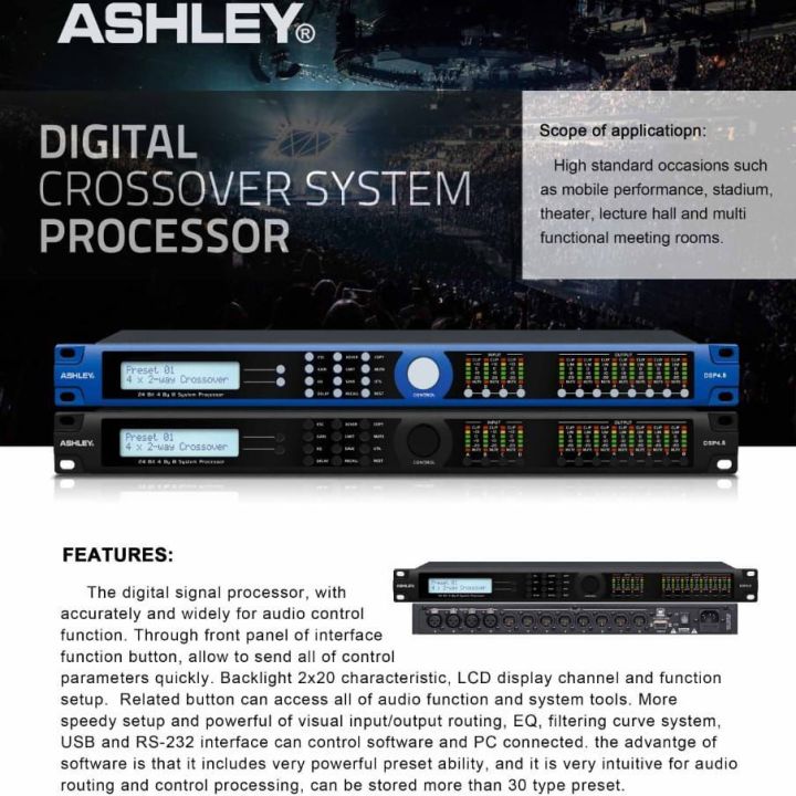 [ORIGINAL BISA COD] SPEAKER MANAGEMENT ASHLEY DSP 4.8 DSP4.8 DLMS ORIGINAL 4 IN 8 OUT | Lazada ...