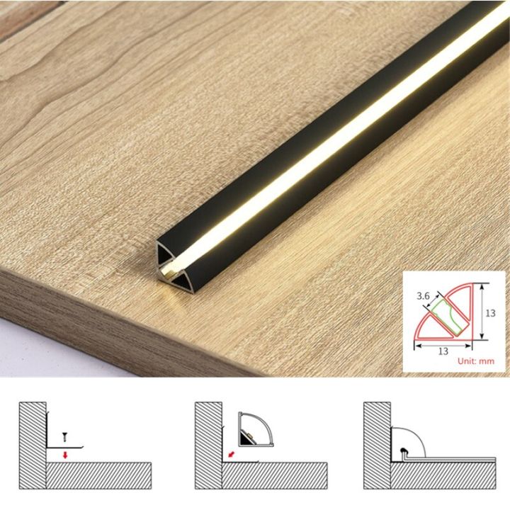 V-Shape LED Aluminum Profile Silicone Cover Under Cabinet Lamp 90 ...