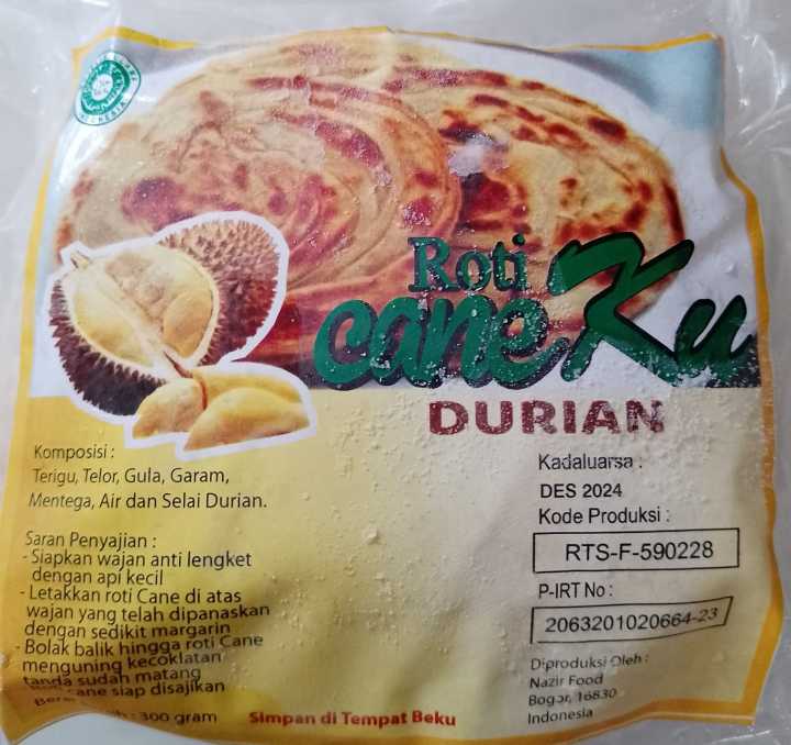 Roti Cane Duren 4 pcs dan ini makanan yang paling digemari karena ...