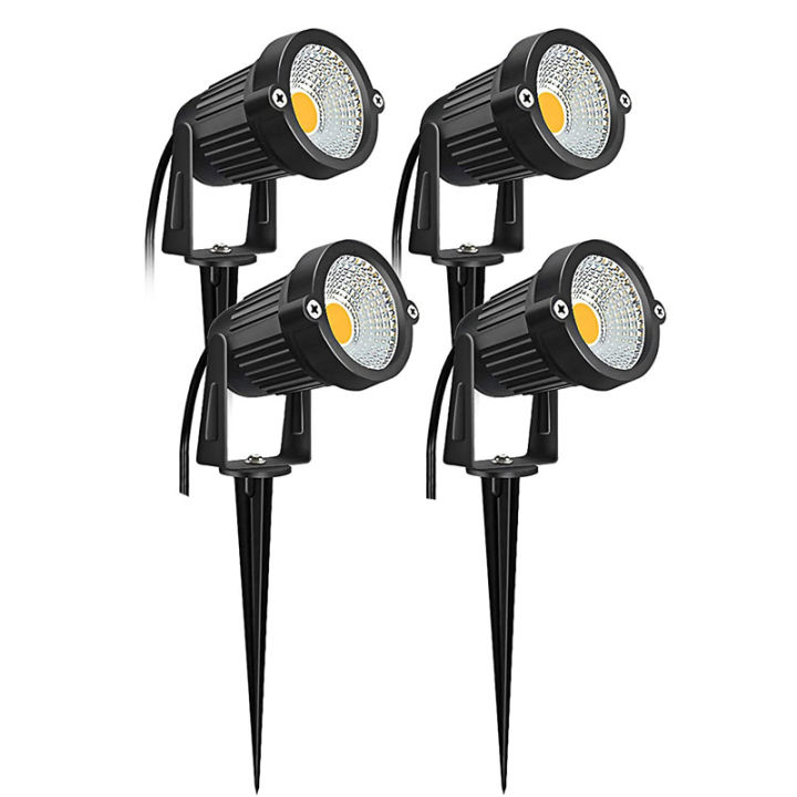 4Pack LED Lawn Lamp Outdoor Garden Spike Pin Light 220V/DC12v Aluminum ...