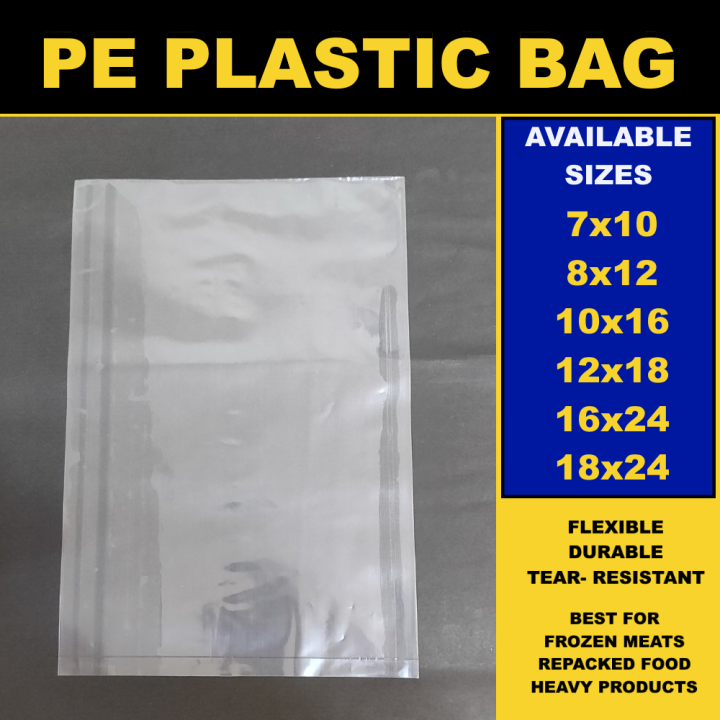 Polyethylene Plastic Bags for Frozen Meat Products, Food Repacking, etc ...
