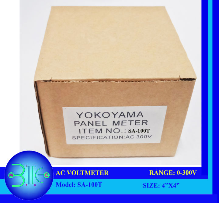 VOLTMETER (AC Panel Meter) Brand: "Yokoyama" Range: 0 – 300Volts. Item ...