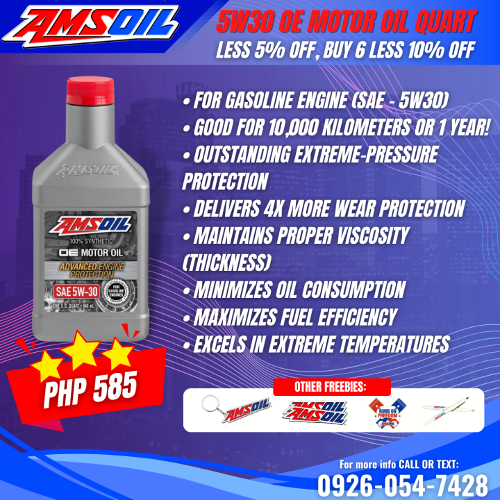AMSOIL 0W20/5W30/5W40 OE SERIES GOOD FOR 10,000 KMS | Lazada PH
