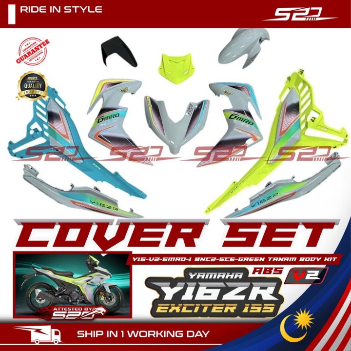 Cover Set VELOZI YAMAHA Y16ZR Y16-V2-6MRO-1 BNC2-SC6-Green Tanam Body ...