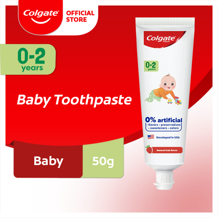 Colgate 0% Artificial Baby (0-2 Years) Toothpaste, Natural Fruit ...