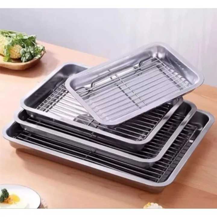 Cooling Rak Dan Nampan Stainless Peniris Makanan / Rak Penyaring ...