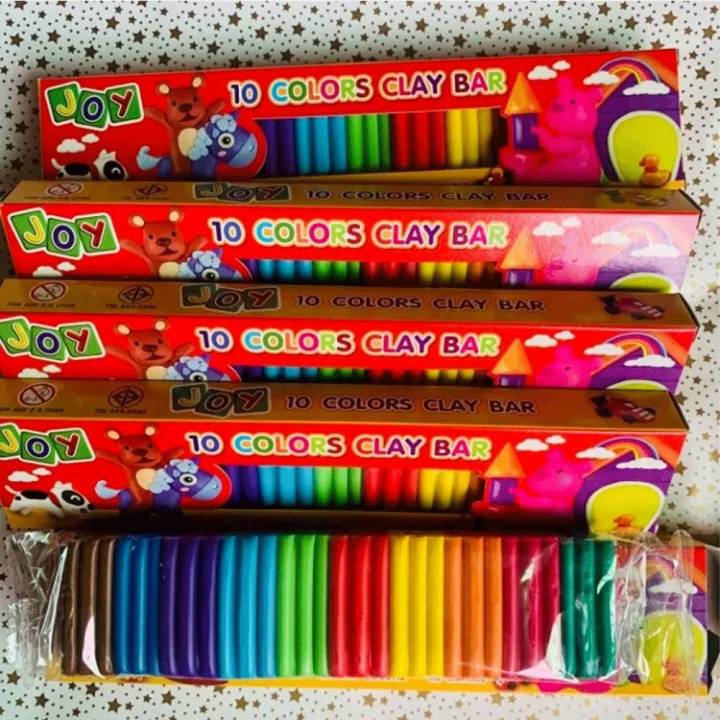 Joy Multi-Colored Modeling Clay 10 Colors Clay Bar Reusable Crafts ...
