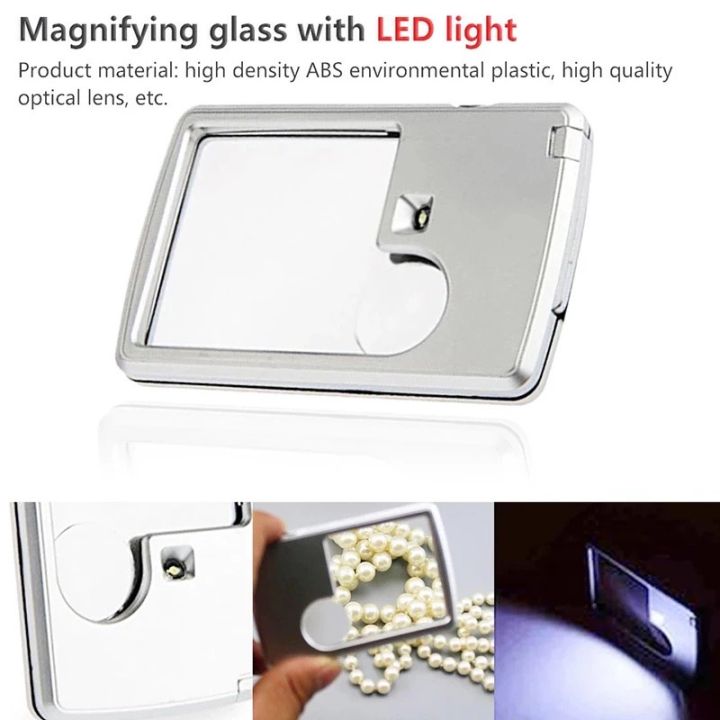 LED Magnifying Reading Glass 6X Handheld Reading Magnifier Glass with ...