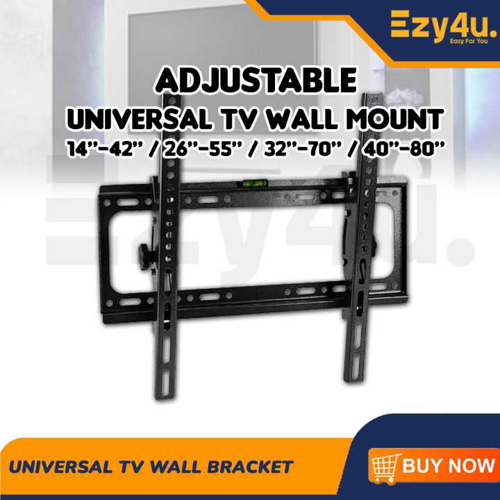 Universal TV Bracket Set LED LCD Plasma Wall Mounted Adjustable Fix ...