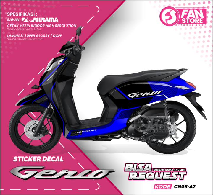 Decal Honda Genio Fullbody - Sticker Decal Genio Full Body - Striping ...