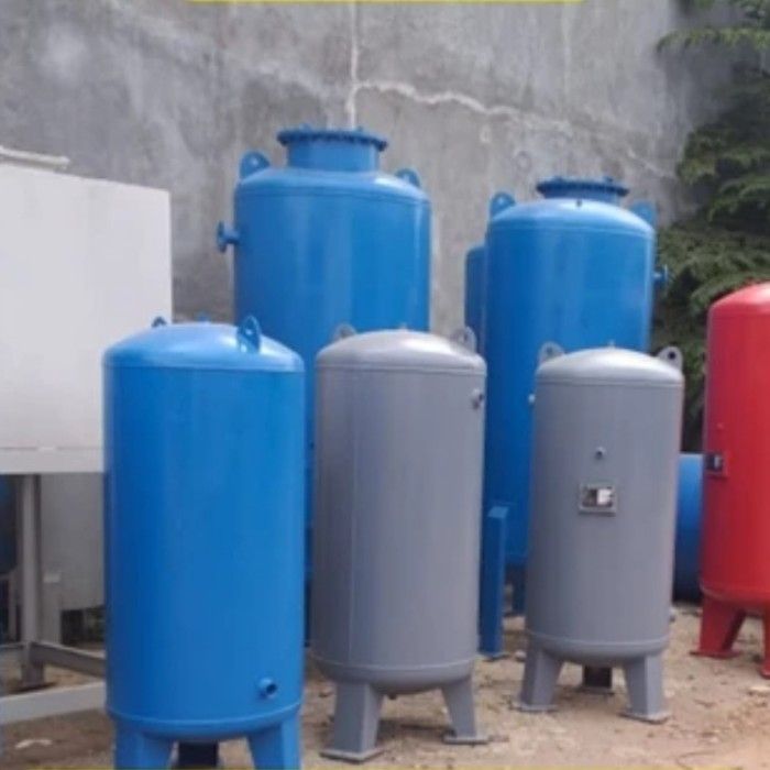 TANGKI TEKAN PRESSURE TANK 2500 LITER 10 - 20 BAR CUSTOM DAN INSTALASI ...