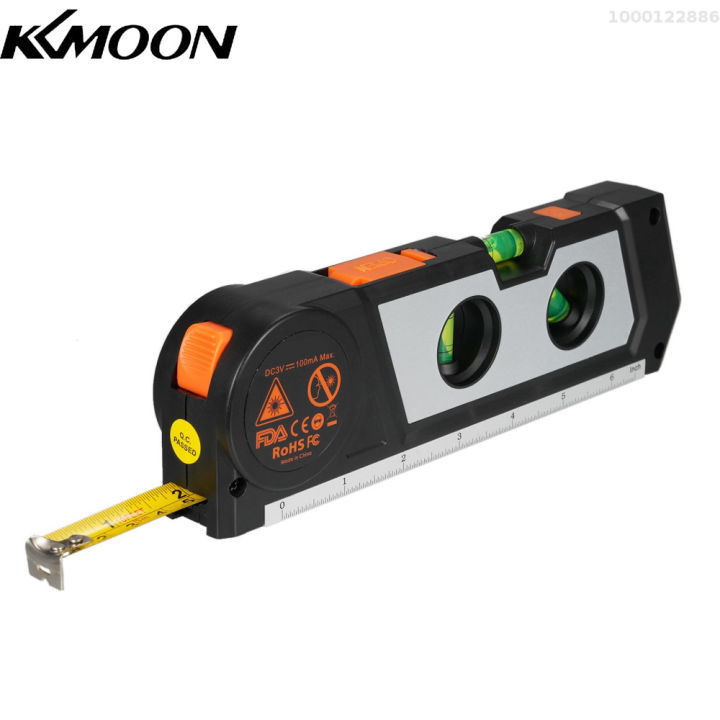 KKmoon Laser Level Line Tool 4 in 1 Multipurpose Standard Cross Line Laser Level 10ft/3Meter ...