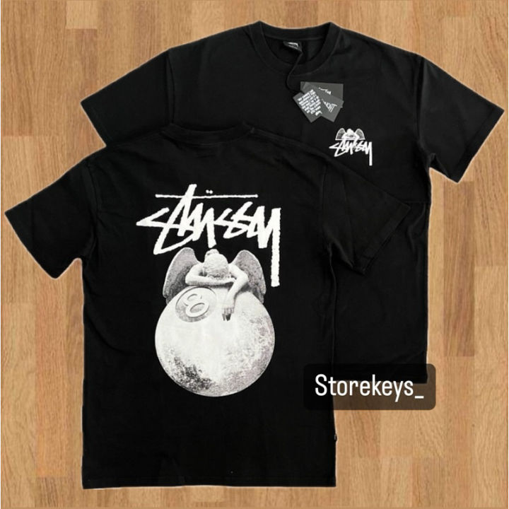 (FREE PAPPER BAG) KAOS STUSSY BALL ANGEL STUSSY 8 BALL ANGEL | Lazada ...