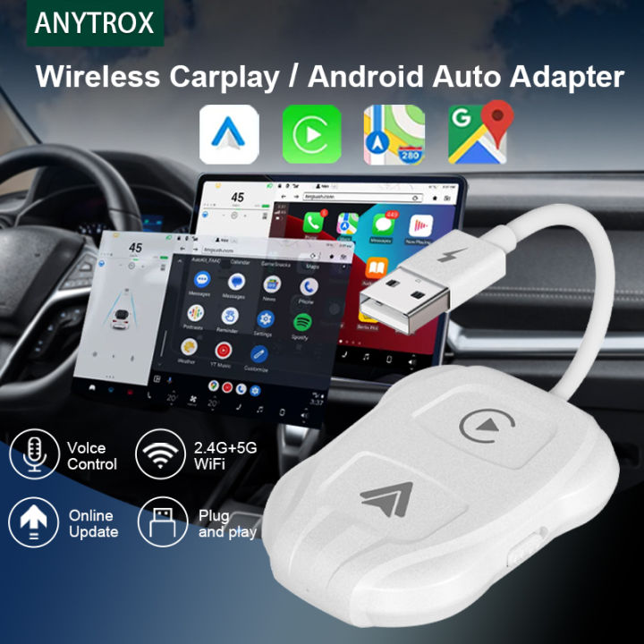Apple CarPlay and Android Auto Wireless adapter . Converts wired Apple ...