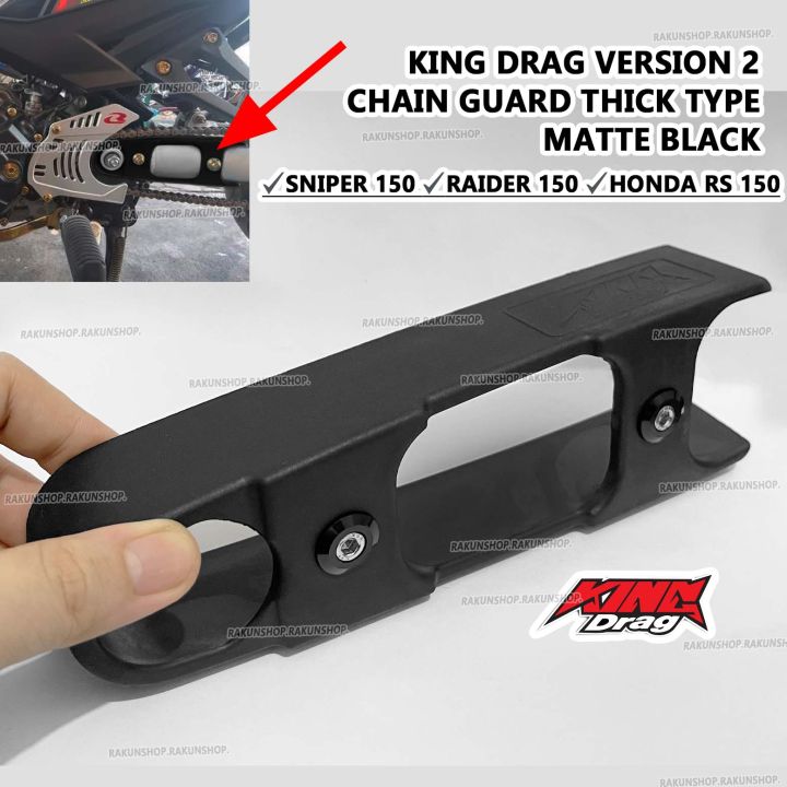 Chain Guard King Drag Version 2 MATTE BLACK brand Plug and play Yamaha ...