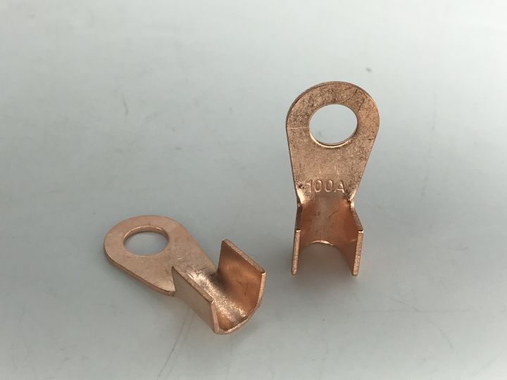 BATTERY LUGS COPPER, 100 AMPERE HEAVY DUTY WIRE LUG, RING TERMINAL ...