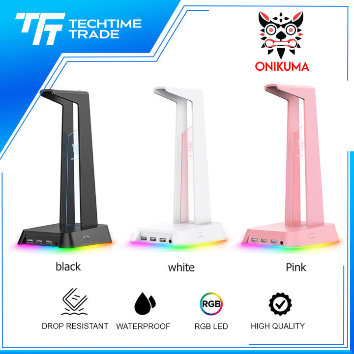 Onikuma ST-2 RGB Gaming Headphone Stand Computer Headset Desktop ...