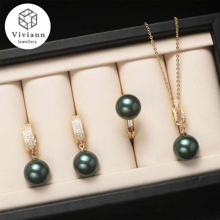 Viviann 18k gold South Sea Shell Pearl Gold Jewelry for Women Sets ...