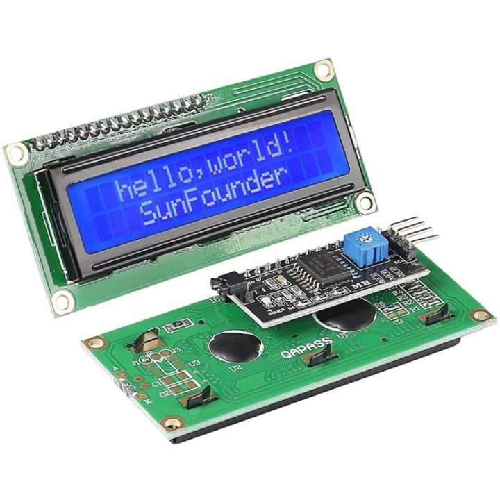 LCD1602 Plus I2C Module Blue Screen 16x2 Character LCD Display 5V ...