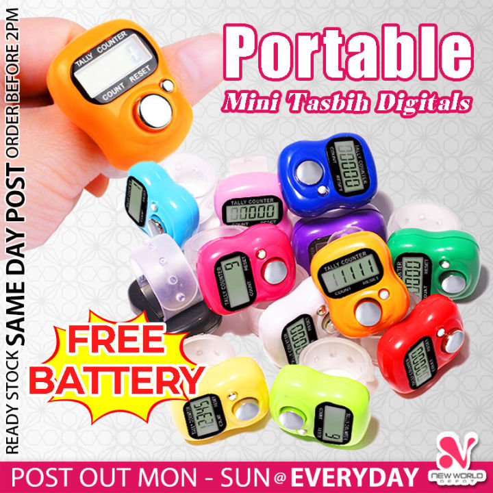 𝗟𝗜𝗚𝗛𝗧𝗪𝗘𝗜𝗚𝗛𝗧 》 Tasbih Digital Mini Finger Counter Lcd Display 5 Digit Handheld Tally Manual