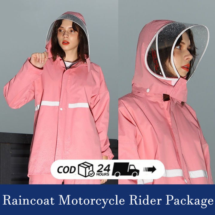 Raincoat for Women Waterproof for Motorcycle Rider Jacket Pants Suits ...
