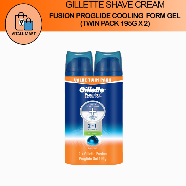 Gillette Fusion ProGlide Cooling Moisturizing Shaving Cream Foam Gel ...