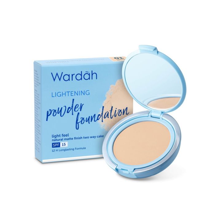 Wardah Lightening Powder Foundation Light Feel SPF15 12g | Lazada