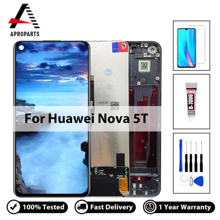 High Quality LCD For Huawei Nova 5T Display Touch Screen Digitizer Assembly With Frame ...