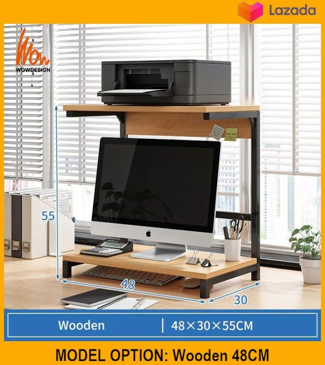 Desktop Organizer Printer Rack Monitor Stand Multipurpose Table Top ...