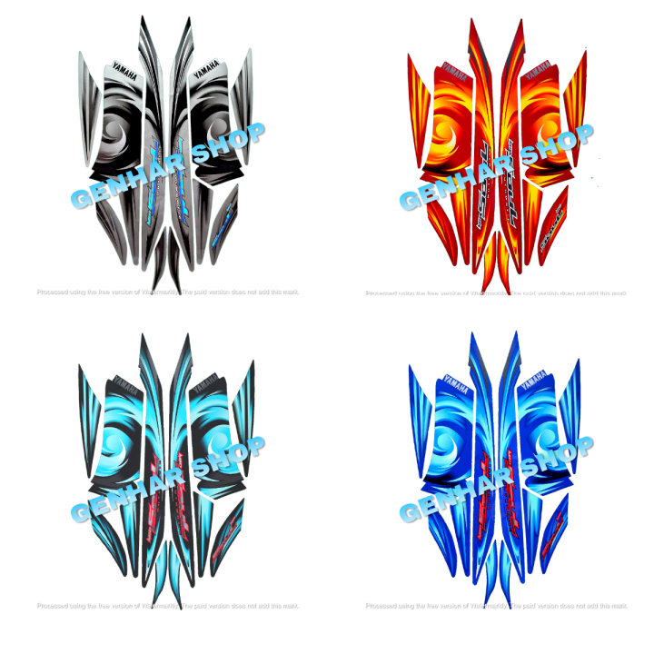 STIKER STRIPING LIS BODY MOTOR YAMAHA MIO SOUL 207 SEPASANG STANDAR FUL ...