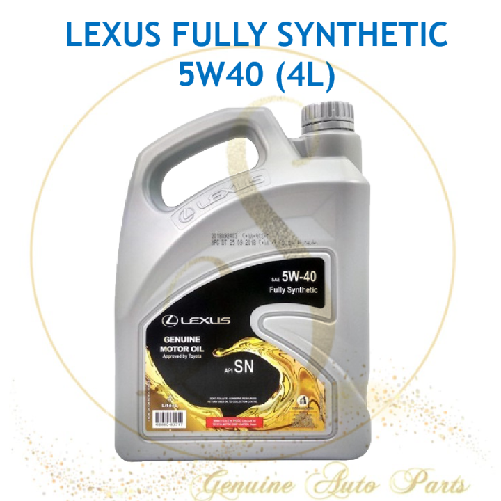 (100% Original) New Lexus 5W40 4L API-SN Fully Synthetic Engine Oil ...
