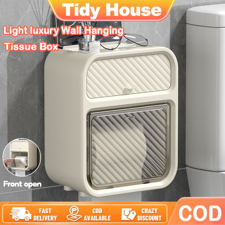 Tidy House Toilet Tissue Box Light luxury Wall Hanging Paper Holder ...
