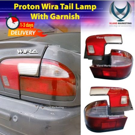 Proton Wira Tail Lamp Light / Backup Lamp / Rear Bonnet Reflector ...