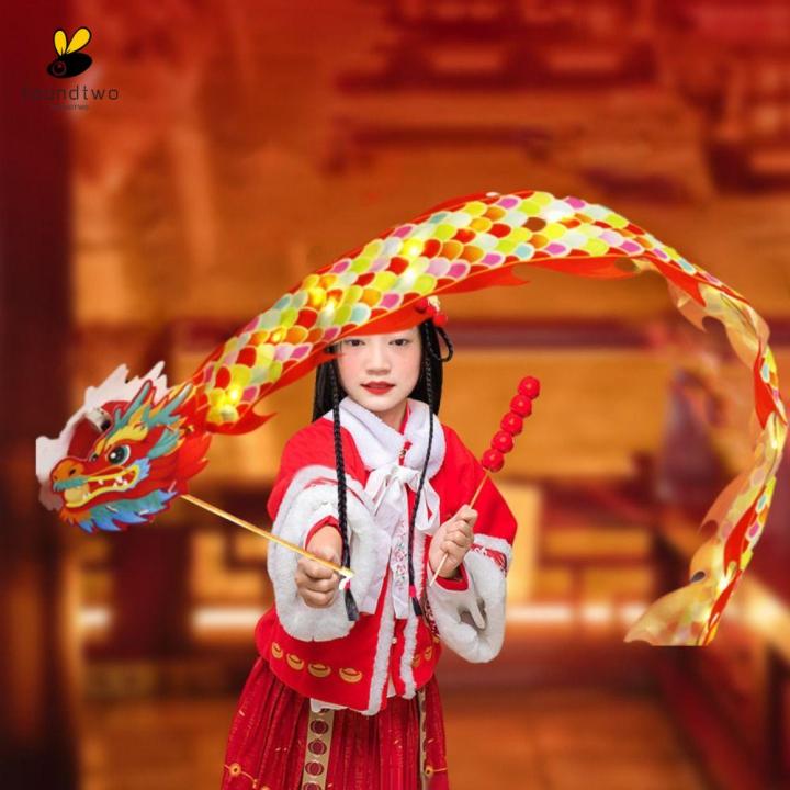 FOUNDTWO Sáng Đèn lồng múa rồng giữa mùa thu Rung động Giấy Đèn rồng ...