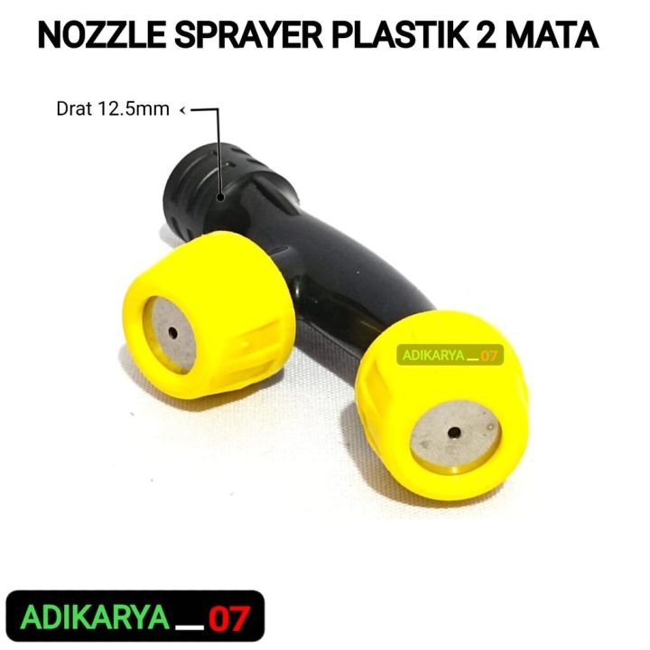 Nozzle Plastik Sprayer Elektrik Kepala 2 Lubang Nozle Spuyer Knapsack 2 ...