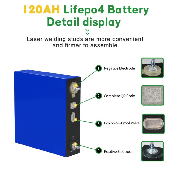 DIXINLiFePO4 Battery【30/52/120AH BYD/CATL Lifepo4 Battery】Great Power 3.2V Solar Prismatic ...