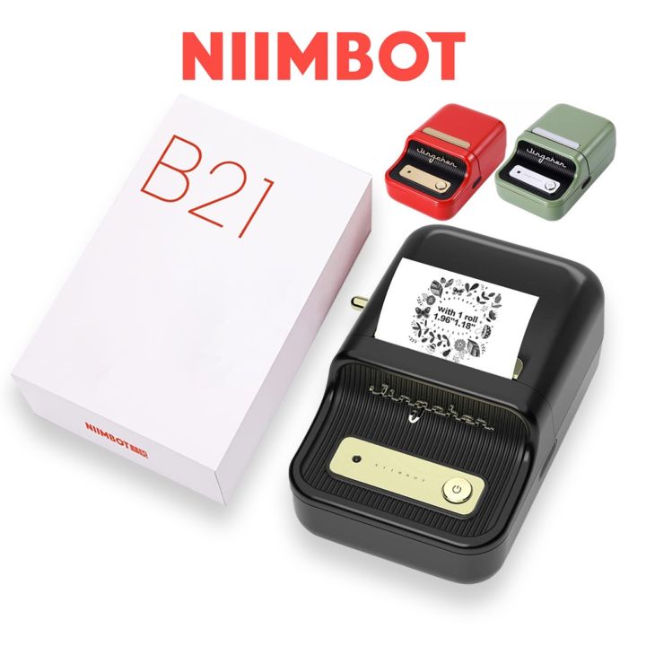 (Ready Stock) Niimbot B21 Wireless Bluetooth Thermal Label Printer Portable Label Maker | Lazada PH